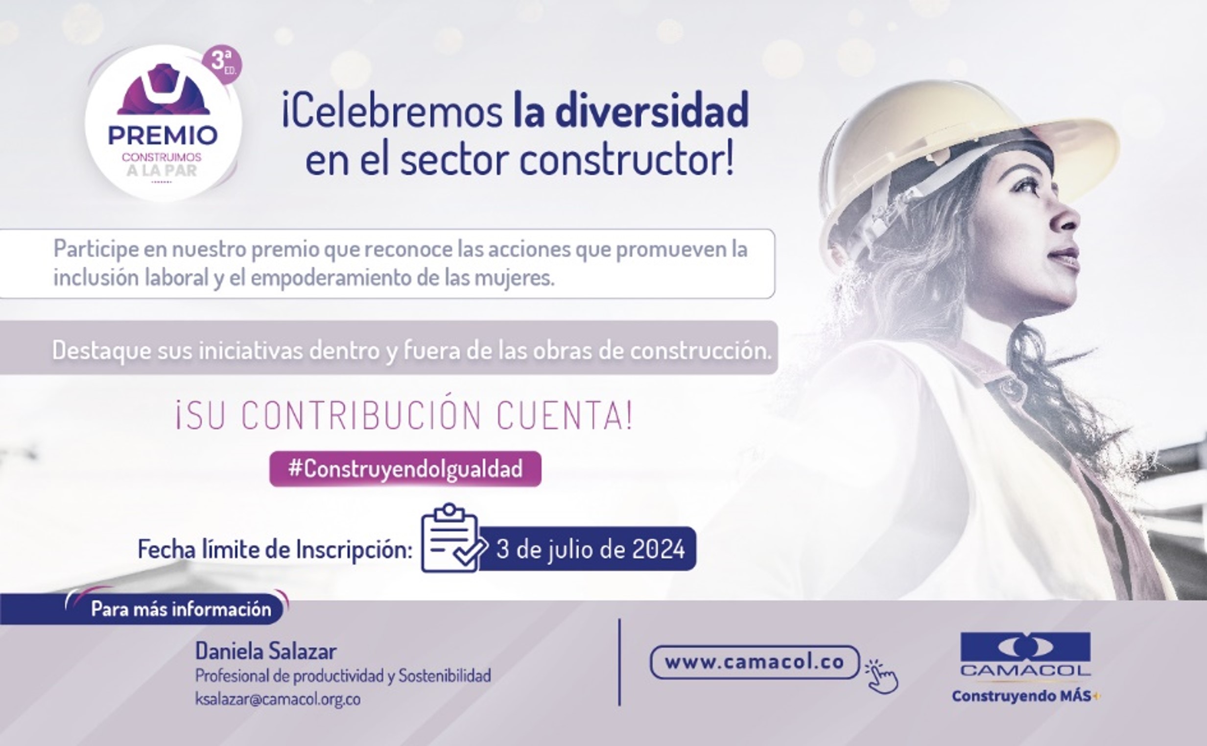 Construimos a la Par premiará el liderazgo de las mujeres en la industria edificadora - Camacol ...